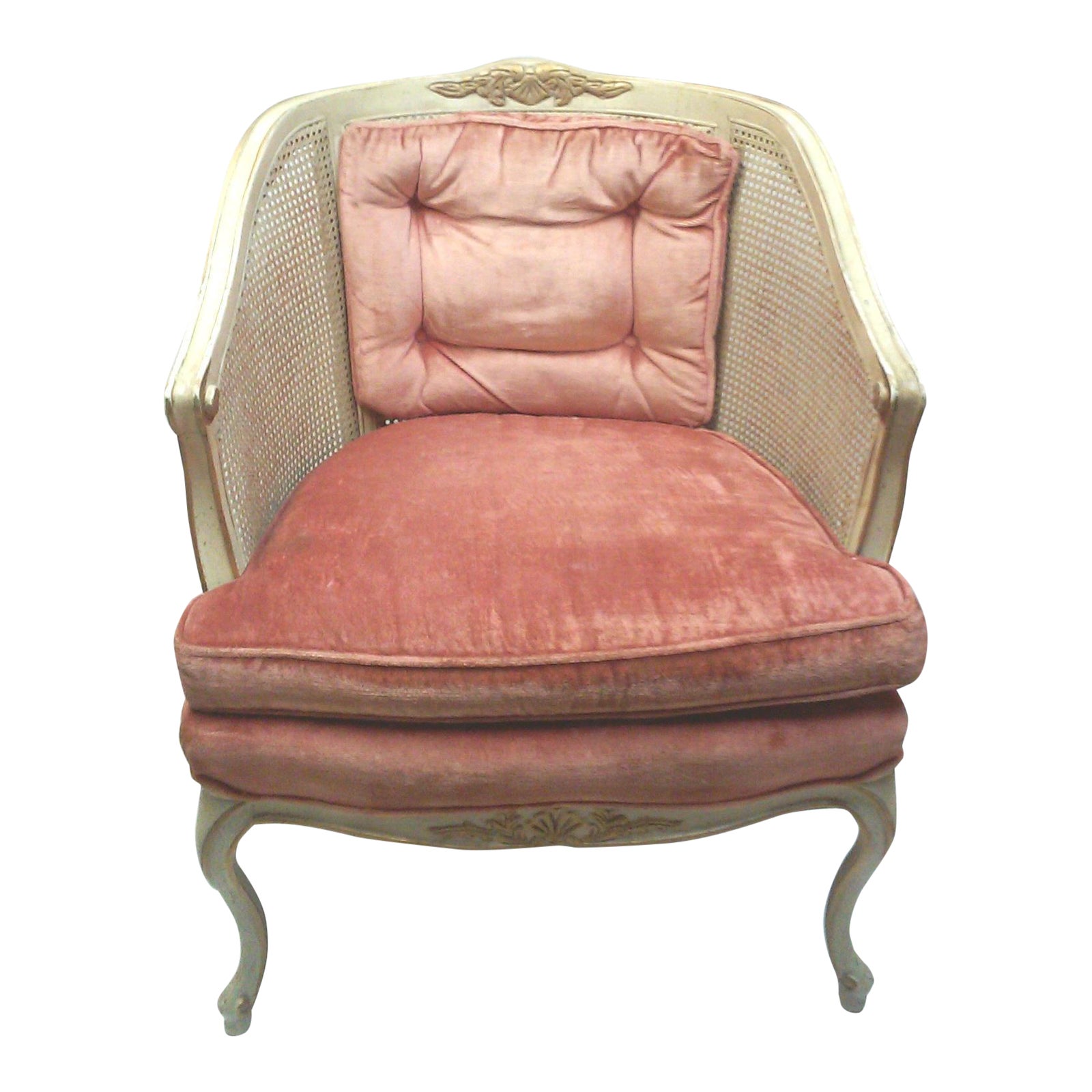 French Rococo Cane Bergere Chair | Chairish