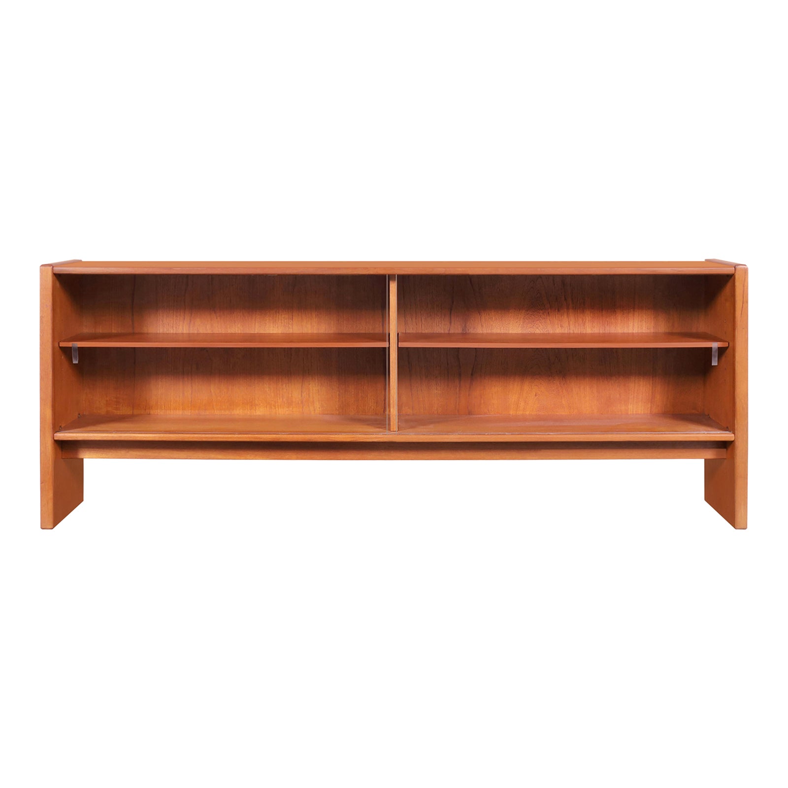 1960s Danish Modern Low-Profile Bookcase With Glass Doors by Skovby ...