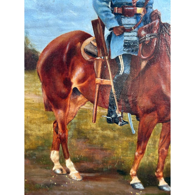 Antique British Colonial Painting of an Indian Cavalry Officer. | Chairish