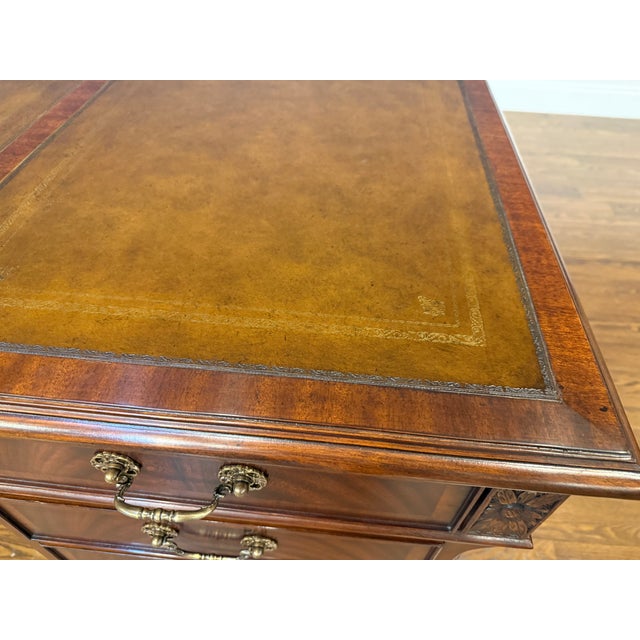 Traditional 72” Mahogany Executive Desk by Leighton Hall - Showroom ...