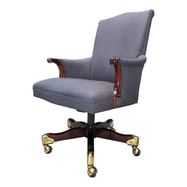 Traditional Rolled Back Claw-Arm Judicial Chair From Bernhardt | Chairish