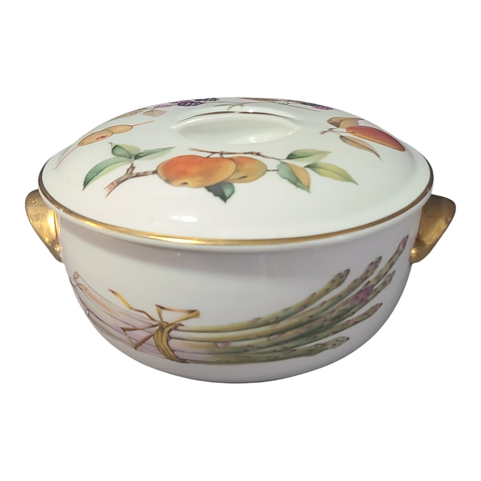 Vintage Royal Worcester Fireproof England Painted Gilded Covered ...