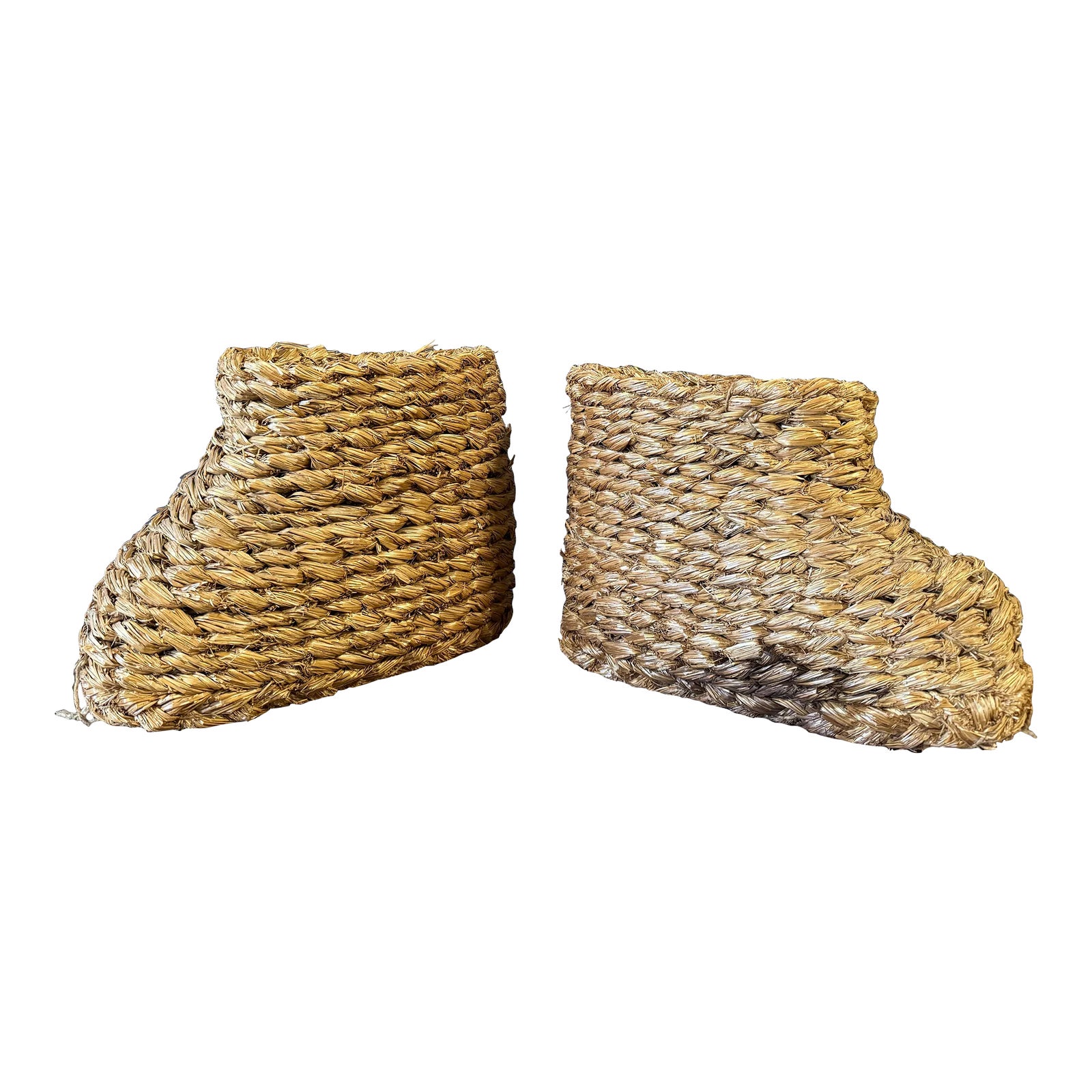 WWIl Hand-Braided Snow Over Boots | Chairish