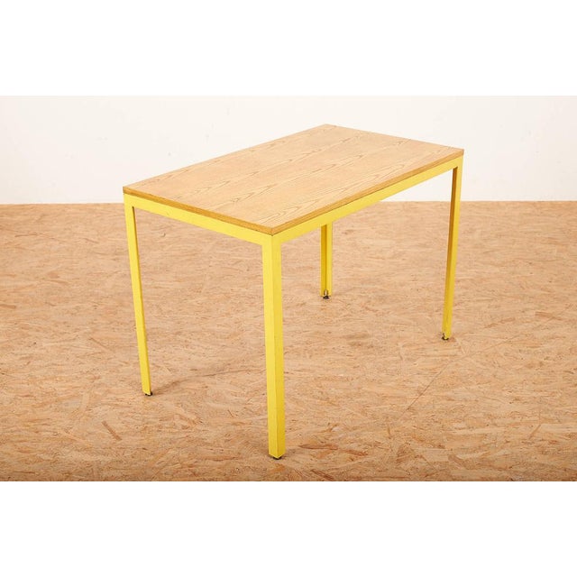 Yellow Kitchen Table in Steel and Ash Wood from Victoria Möbel, 1959 ...