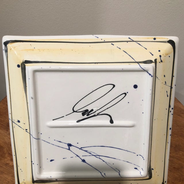 Mid 20th Century Platter by Donna Toohey Glazed Iris Pattern Artist ...