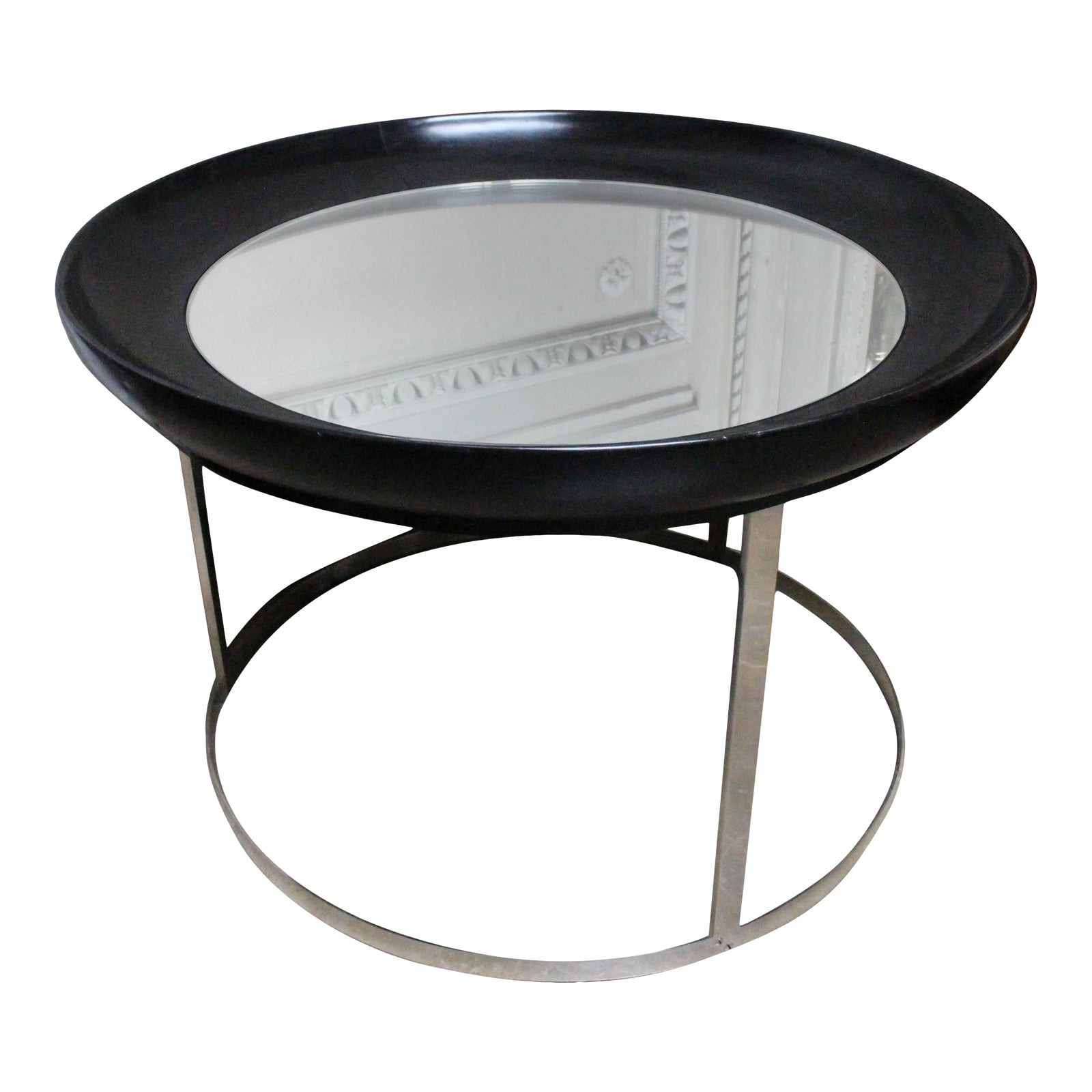 French Round Modern Cocktail Table | Chairish