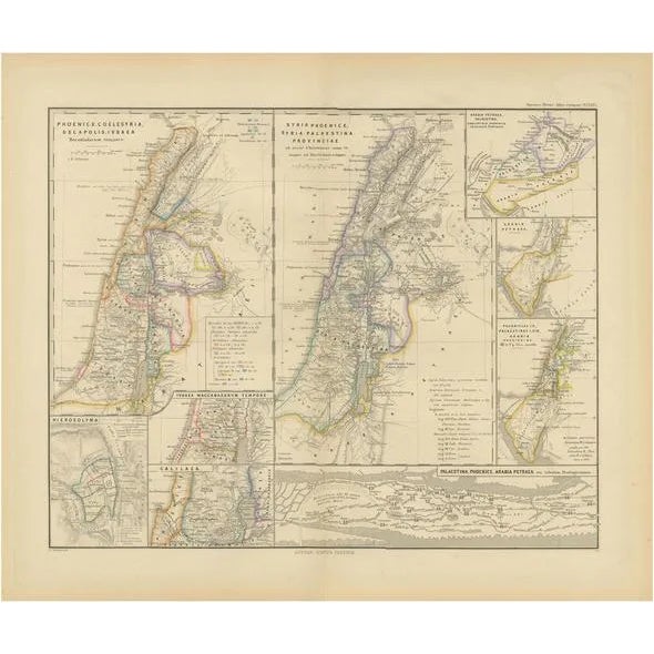 Levant in Antiquity Map, 1880 | Chairish