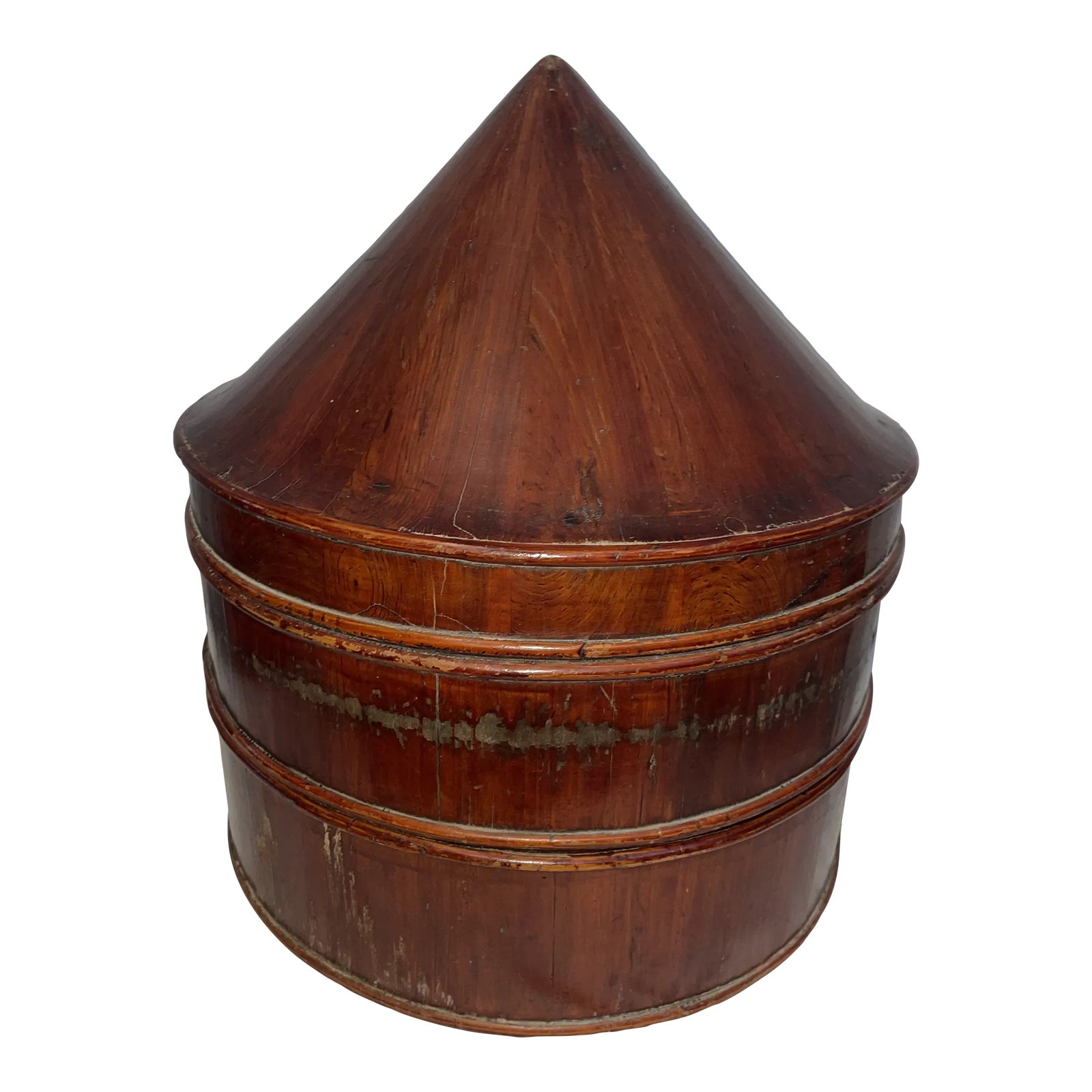 1920s Three Tiered Chinese Hat Box | Chairish