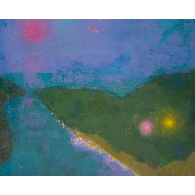 1960 Signed Oil on Canvas Abstract Landscape Painting by Artist Martin ...