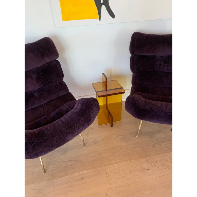 Orange Resin Side Dimensional Side Table | Chairish