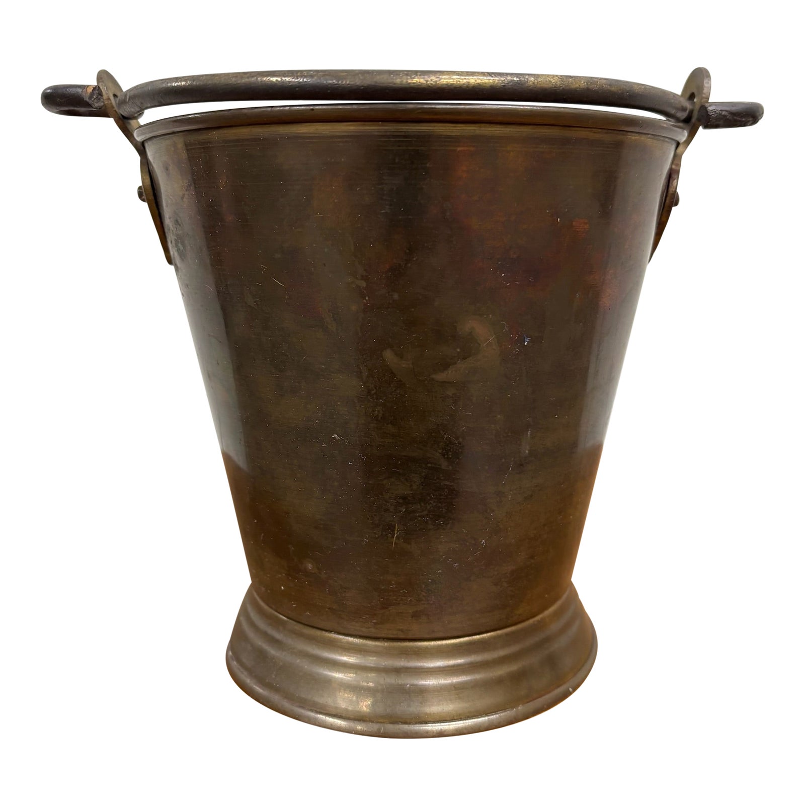 Vintage Brass Bucket Balti With Swinging Adjustable Brass Handle | Chairish