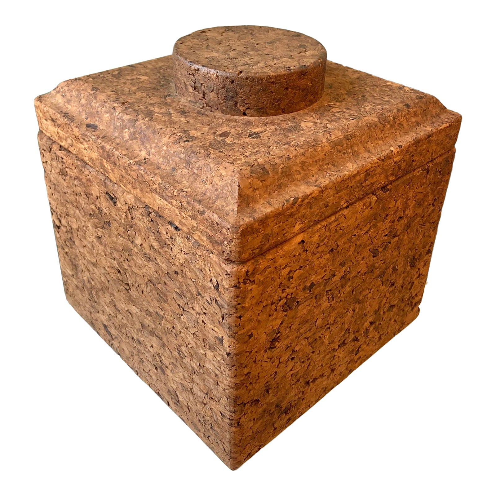 Mid Century Modern Cork Ice Bucket | Chairish