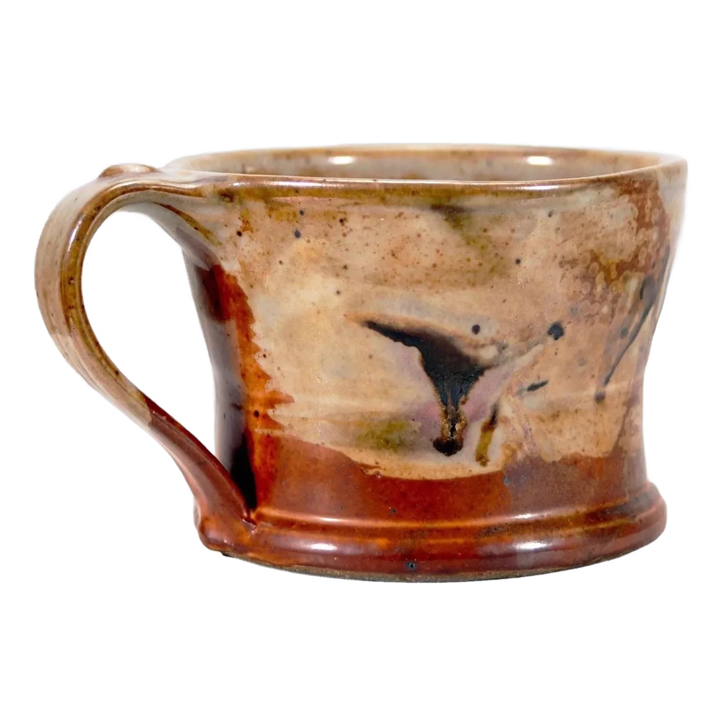 John Glick Ceramic Stoneware Mug IV Stamped Plum Tree Pottery | Chairish