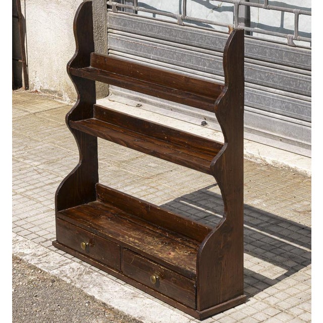 Italian Fir Shelves with Drawers, 1900s | Chairish