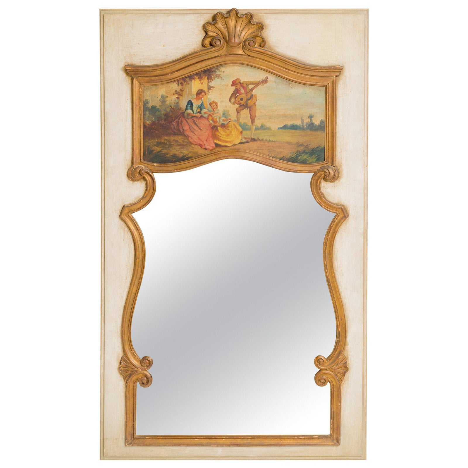 French Trumeau Mirror | Chairish