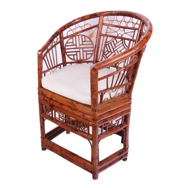 Rattan Brighton Pavillion Chair With Cushion | Chairish