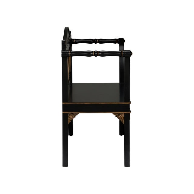 Irish Bench - Black | Chairish