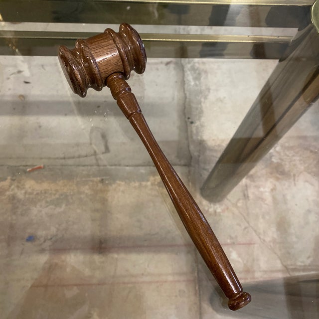 Vintage Wooden Hand Turned Gavel | Chairish