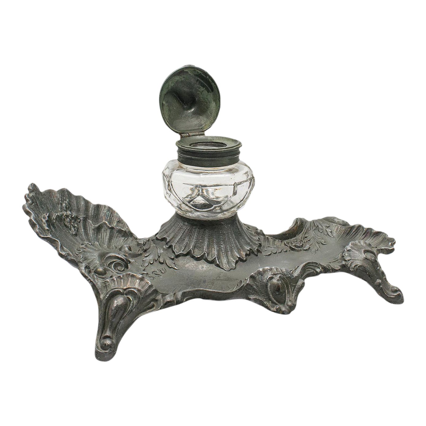 1900's Antique Art Nouveau Ink Well | Chairish