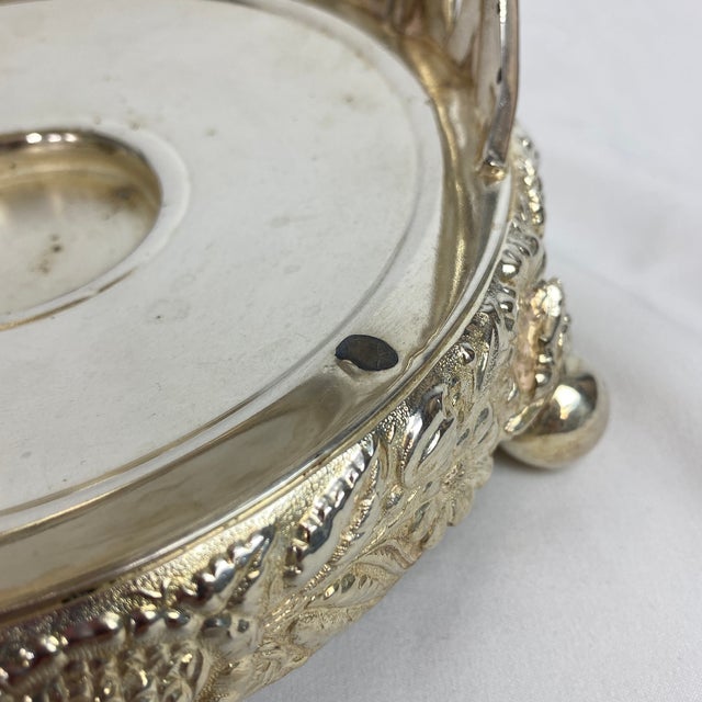 Antique Adelphi Silver Plate Repousse Tea Kettle on Stand | Chairish