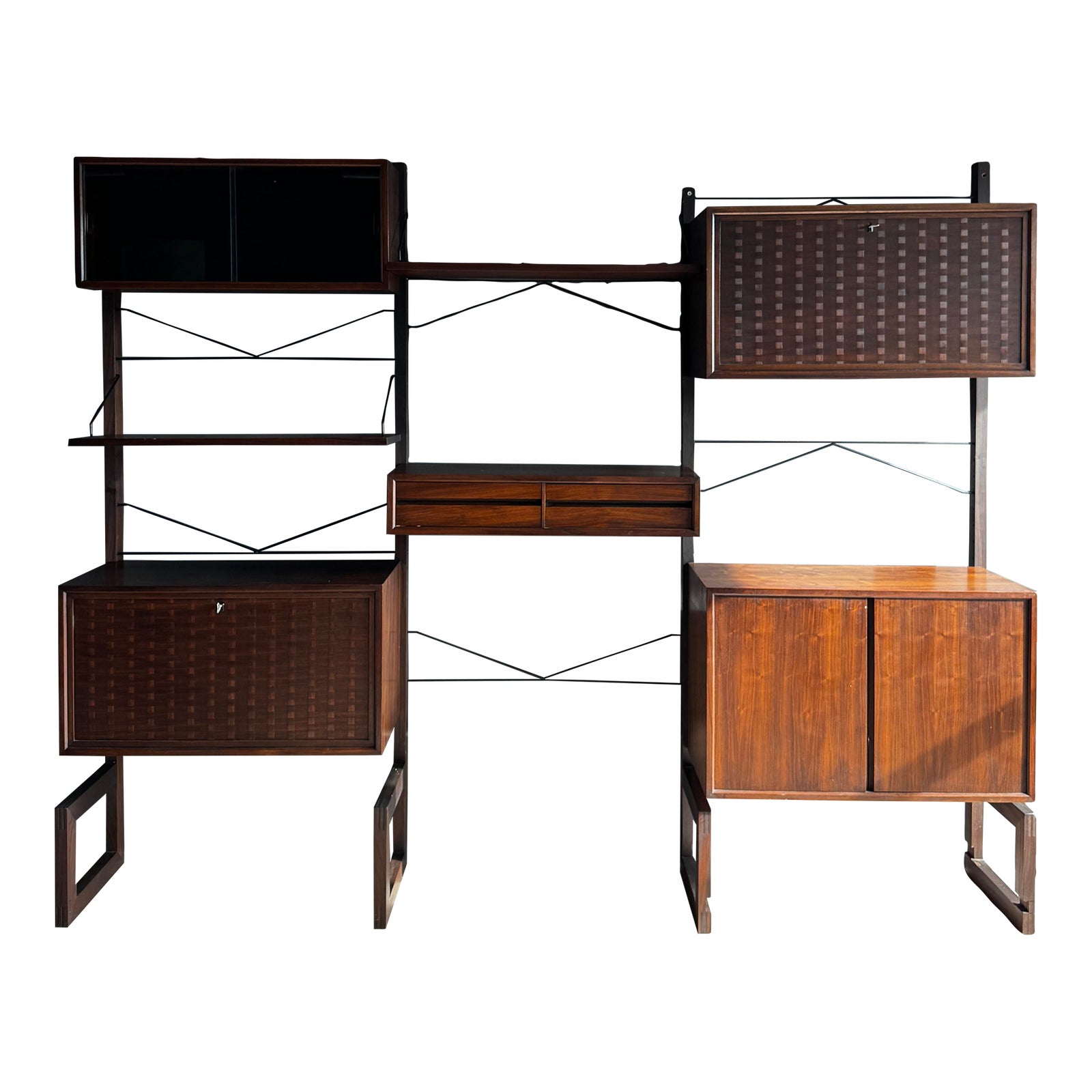 1960s Poul Cadovius Cado Danish Modern Shelf System MCM Wall Unit ...