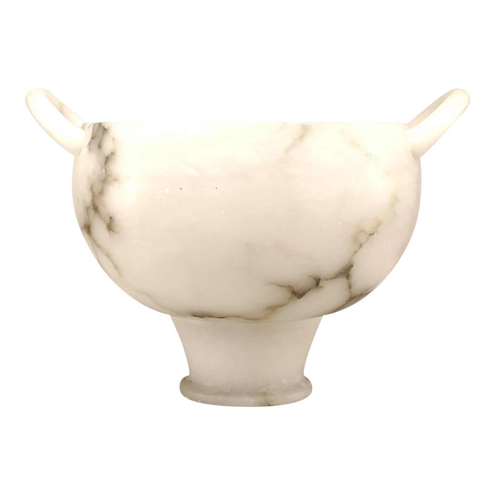 Italian Mid-Century Alabaster Planter | Chairish