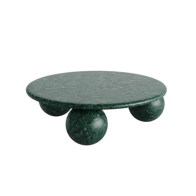 Globe Marble Lux Coffee Table - 3 Sphere Block Base | Chairish