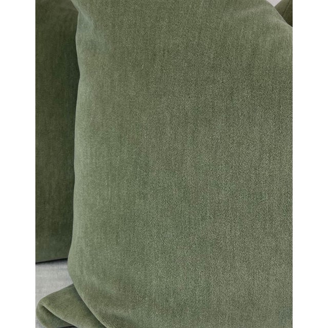 Chelsea Textiles "Alpaca Velvet" in Pistachio 22" Pillows-A Pair | Chairish