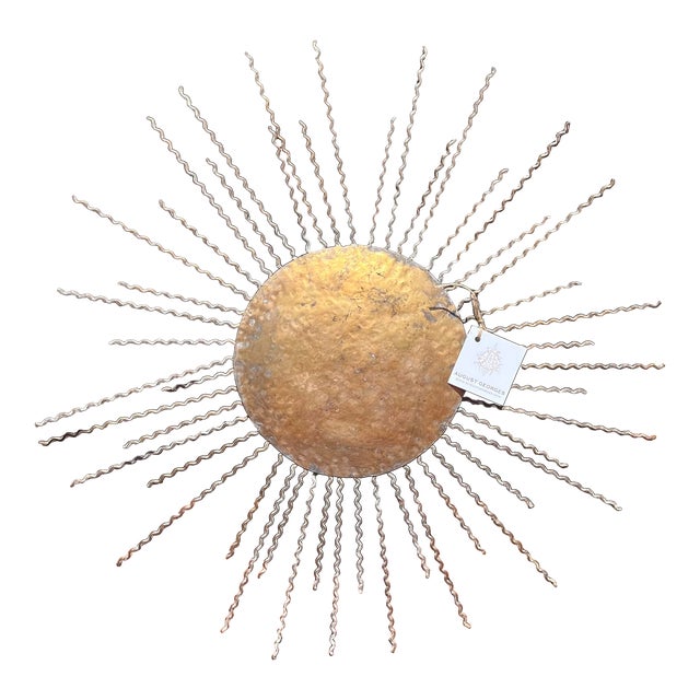 Metal Sun Ray Light Fixture, 1940's France | Chairish