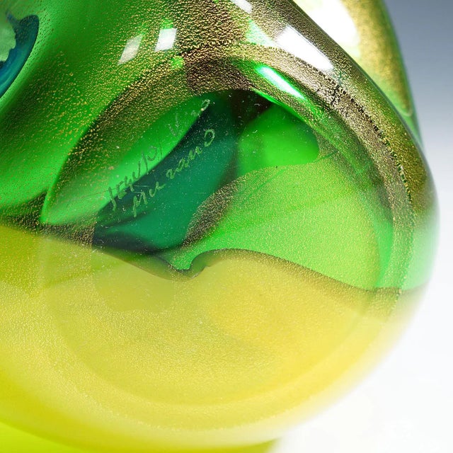Vintage Art Glass Vase of the 4 Quarti Series by Seguso Viro | Chairish