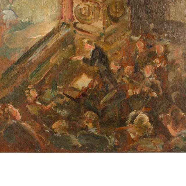 Early 20th Century "Theater" Expressionist Style Oil Painting by Jean ...