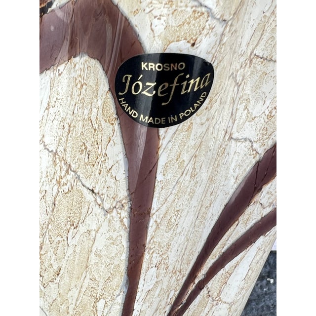 Vintage 20th Century Krosno Jozefina Poland Handcrafted Ruffled Vase ...