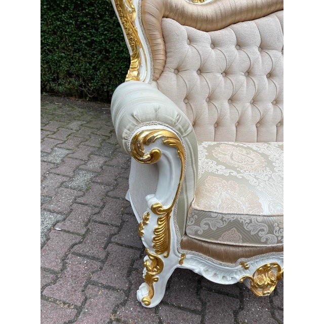 Late 20th Century Italian Baroque/Rococo Sofa Set in Lacquer Beech and ...
