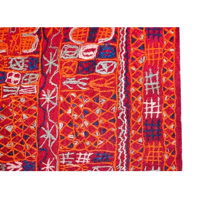 Vintage Late 20th Century Iraqi Embroidered Panel | Chairish