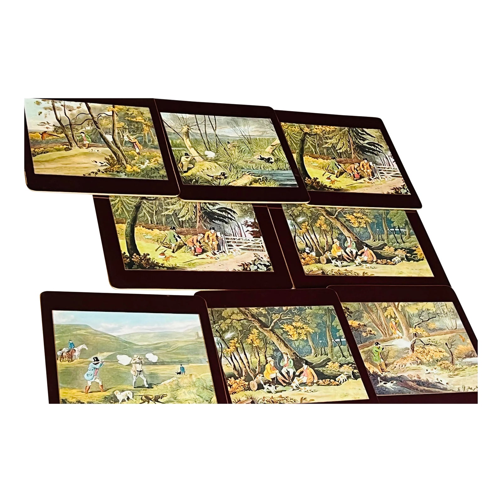 Vintage Sheraton 2 Placemats and Coaster, Set of 6 | Chairish