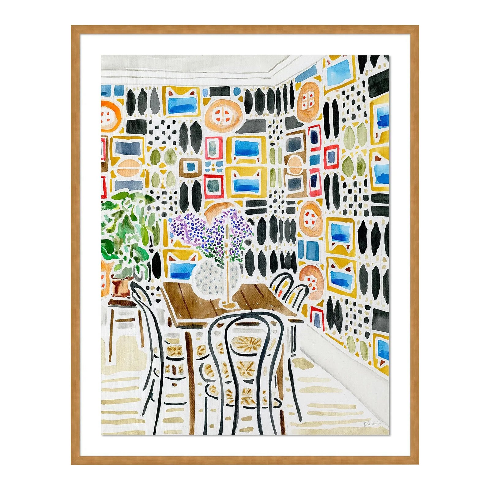 Ready for Conversation by Kate Lewis in Gold Frame, Large Art Print ...
