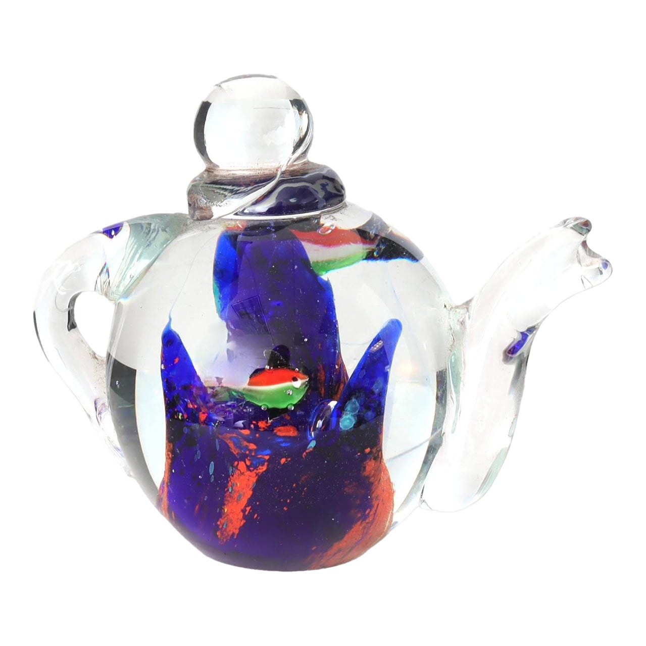 Murano Underwater Teapot Paperweight | Chairish