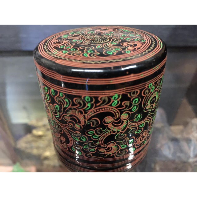 Burmese Lacquer Container | Chairish