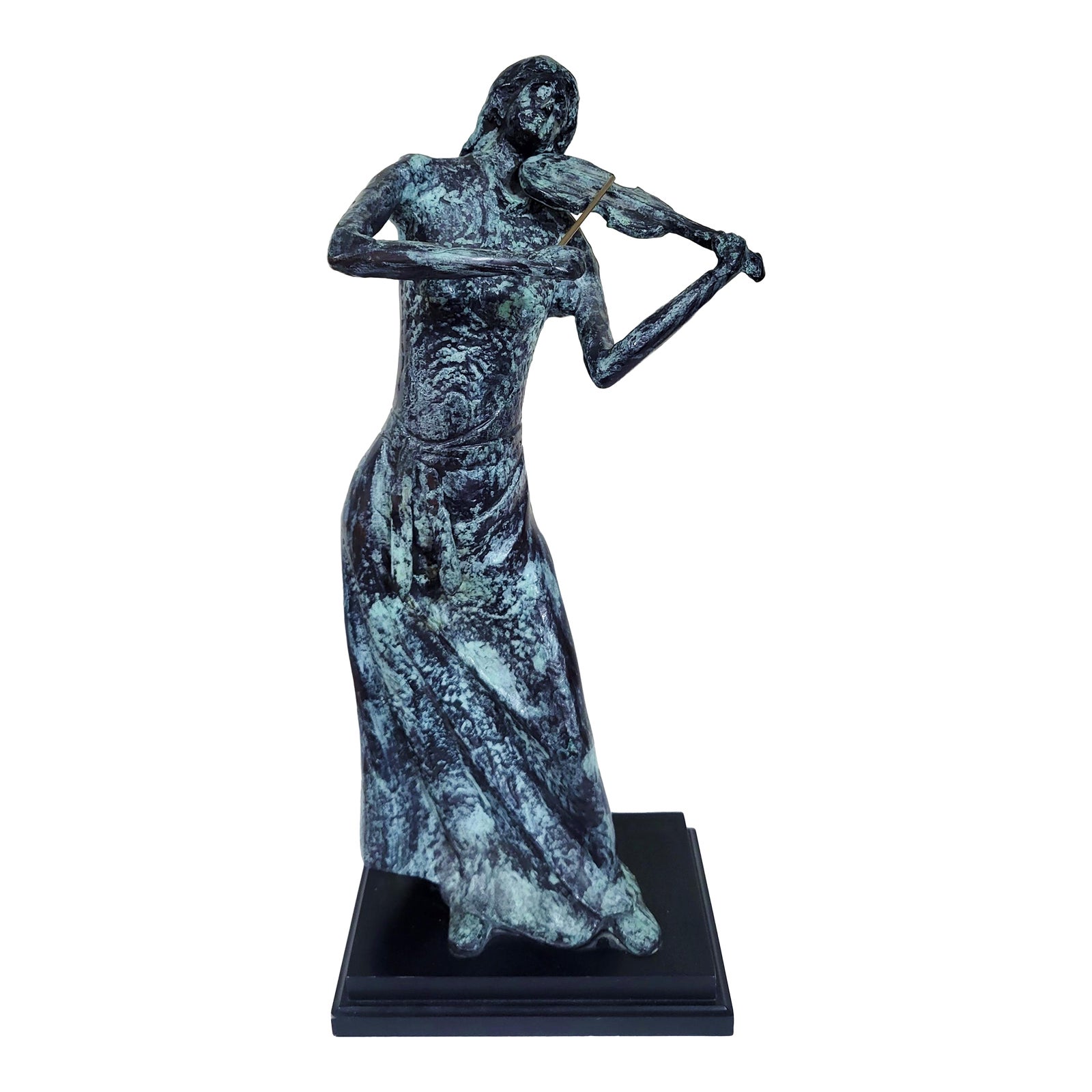 Vintage Mid-Century Modern Continental School Verdigris Bronze ...
