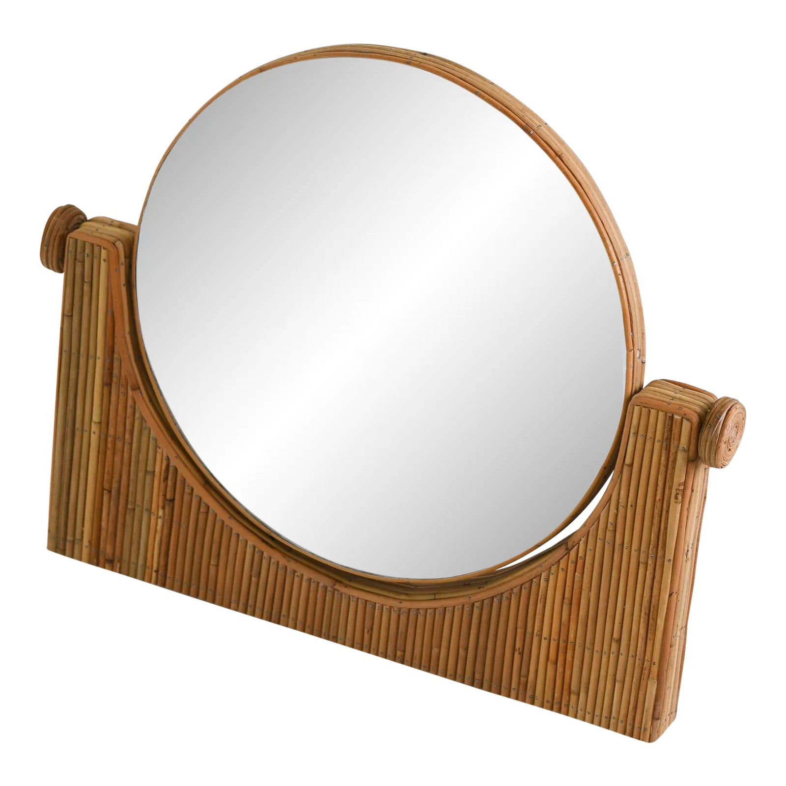 Pencil Reed Adjustable Vanity Mirror | Chairish
