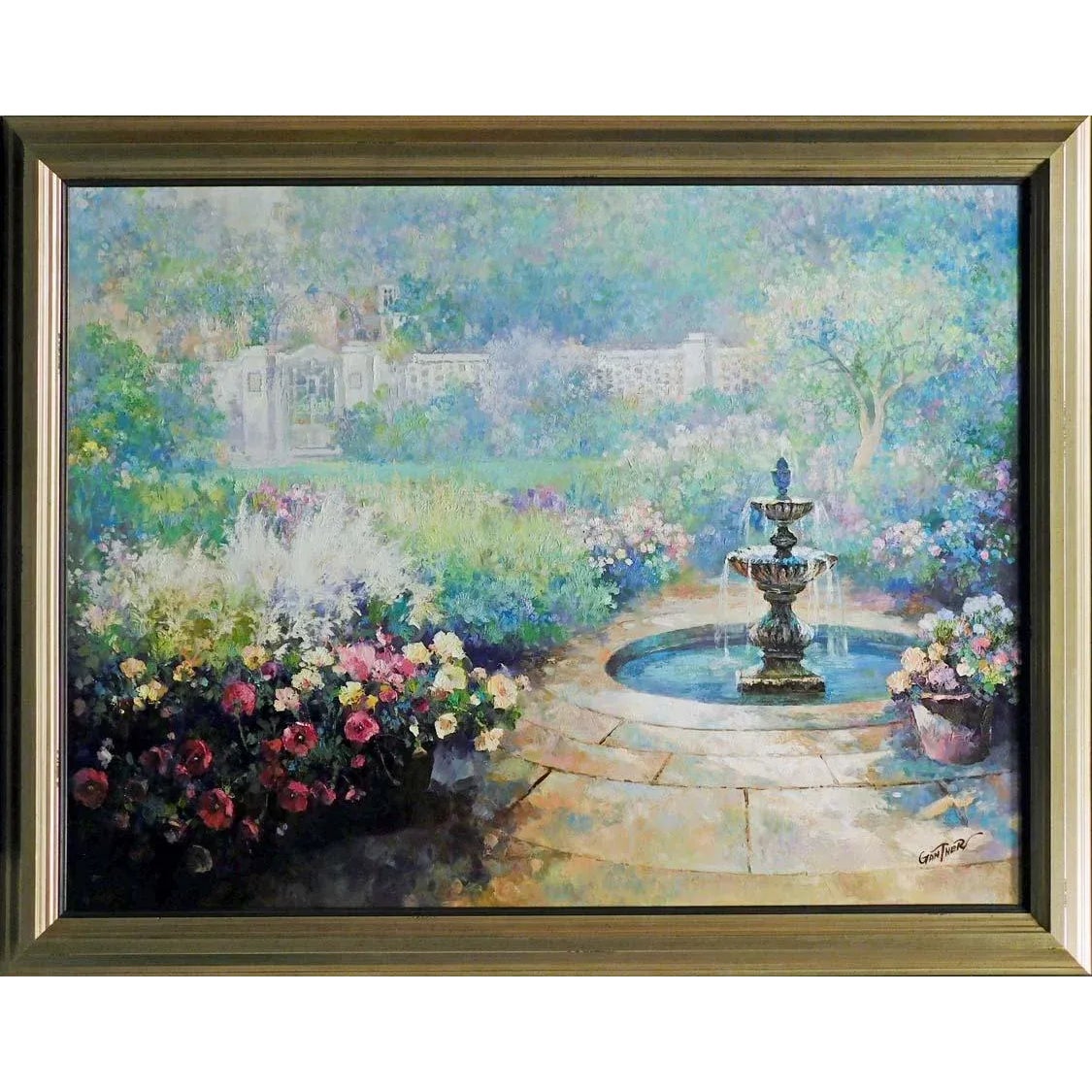 Paul Guy Gantner"Beyond of Gardern Gate"#6034666 Original Oil on Canvas ...