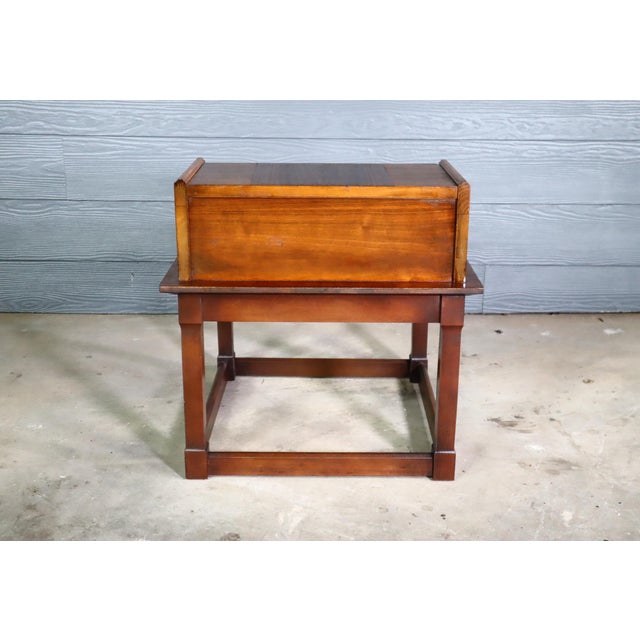 Mid Century Step Side Table With Drawer Danish Style End Night Stand 50 ...