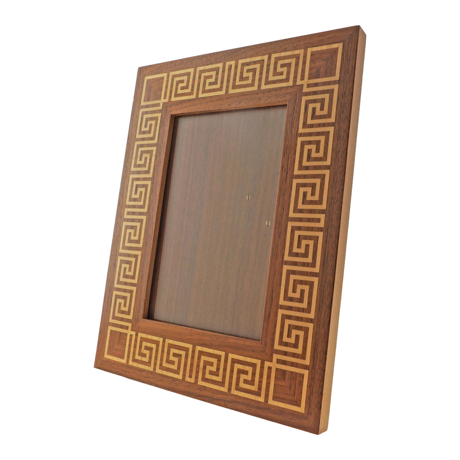 Late 20th Century British Luxury Linley Photo Frame Inlaid Wood Greek ...