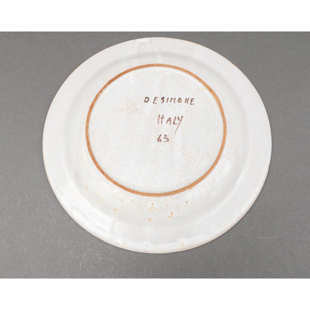 Desimone Italy 65 Signed Vintage Hand Painted Bird Art Pottery Plate ...