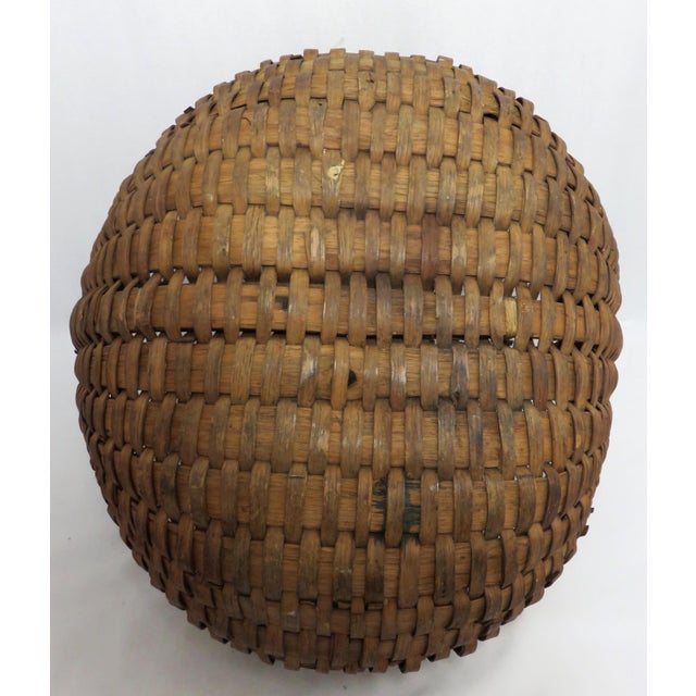 Antique Ash Splint Basket From Maine | Chairish