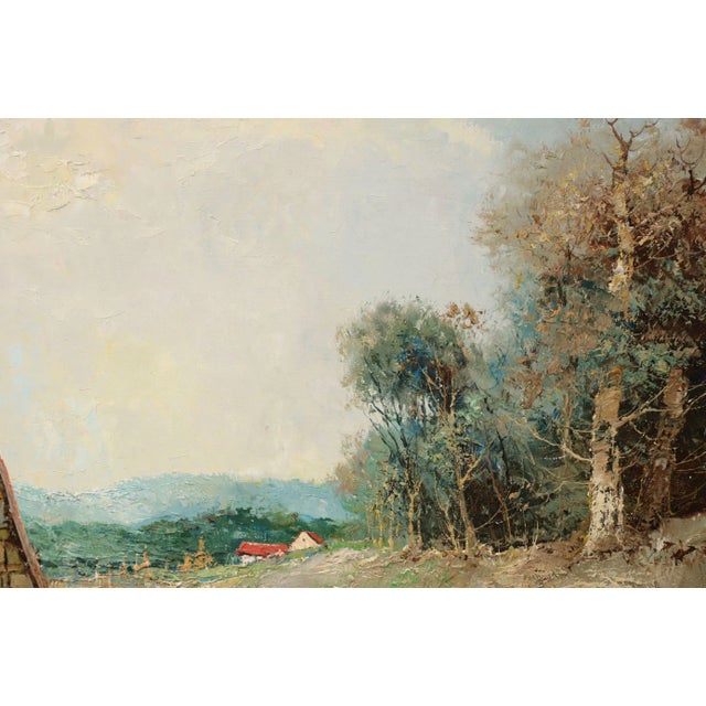 Original Acrylic on Canvas Painting - Watermill Scene - Signed L. Bauer ...