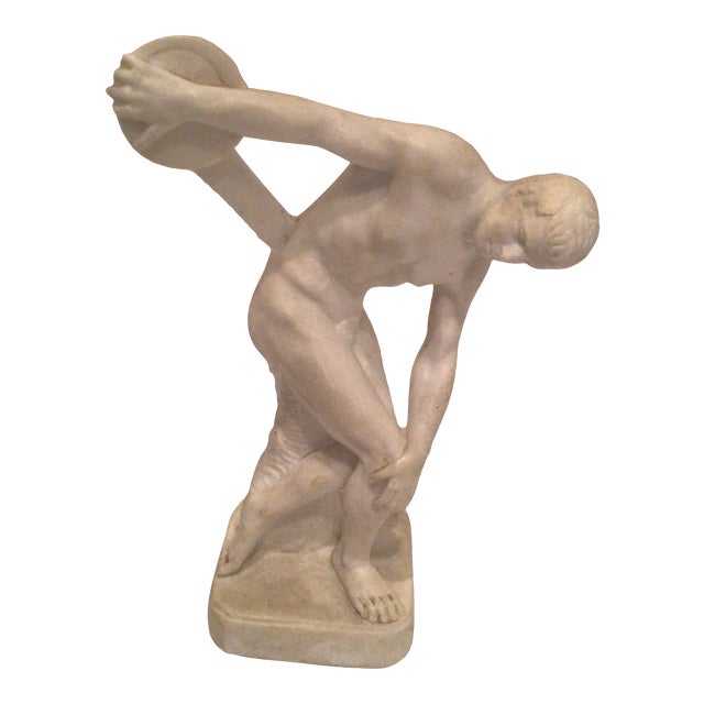 Vintage Italian Porcelain Discus Thrower Figure | Chairish
