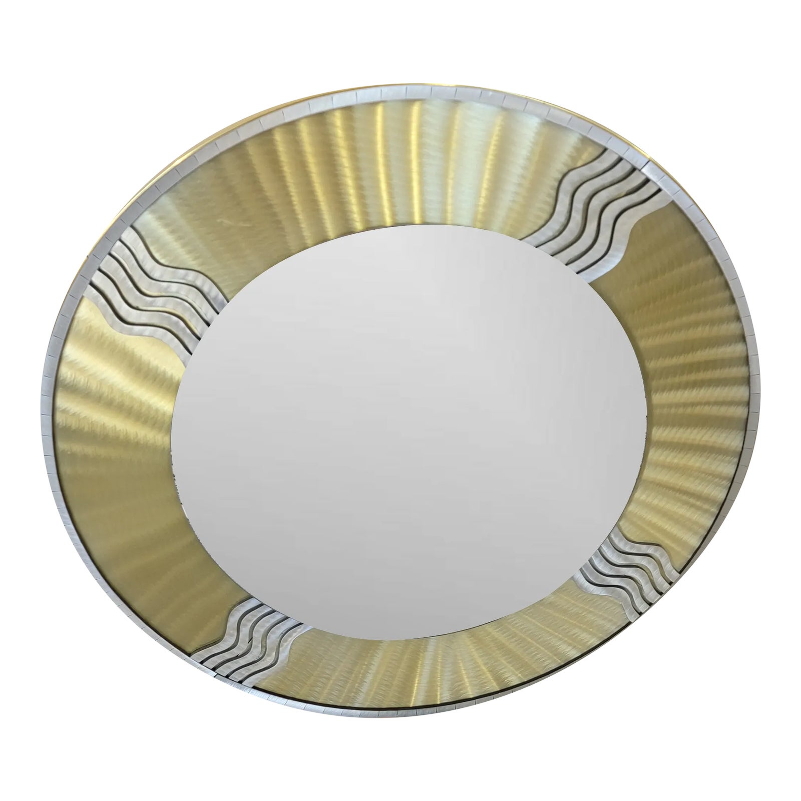 1980s Large Post Modern Decorative Mixed Media Mirror | Chairish