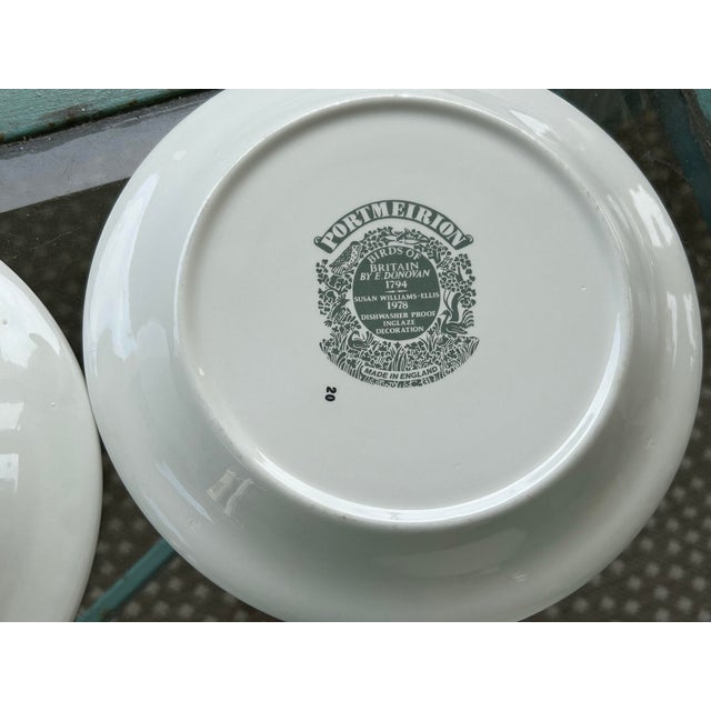 1980s Portmeirion Birds of Britain Collection - Green Banded Rims- Set ...
