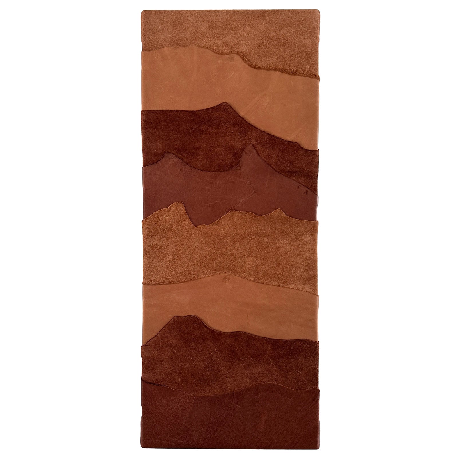"Red Sandstone" Abstract Leather Landscape Artwork | Chairish
